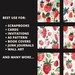 Strawberry Themed Digital Papers, Seamless Digital Paper Pack for ...