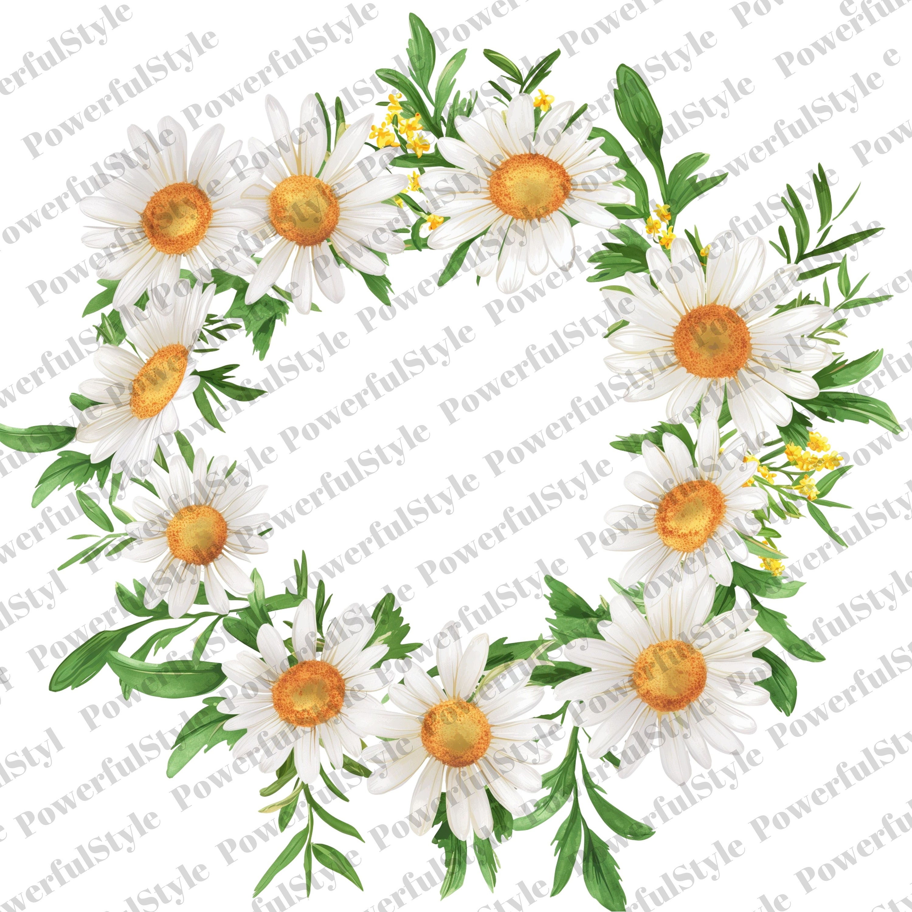 20 Daisy Clipart Bundle | Watercolor Daisy PNG | Flower Bouquet ...