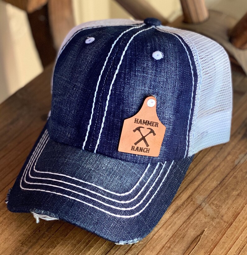 Twelve Cattle Ear Tag Hats Personalized with your brand | Etsy