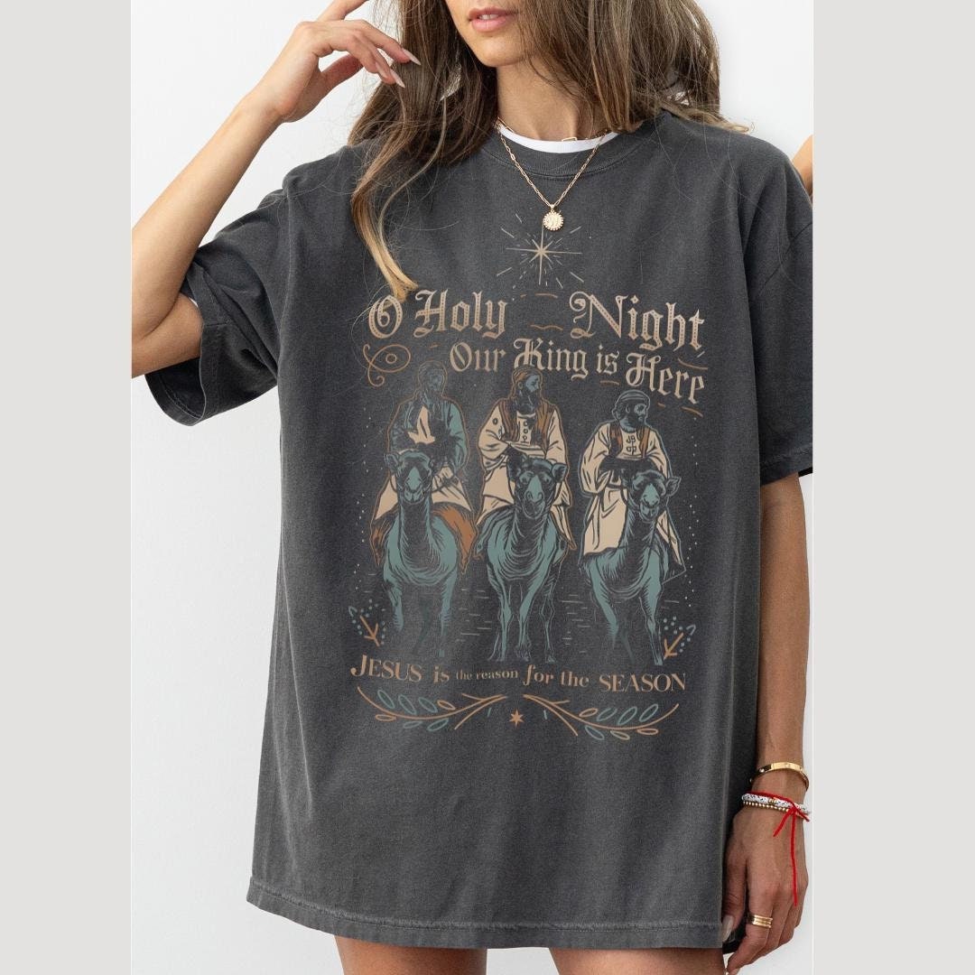 Christian Christmas Shirt Comfort Colors Religious Xmas Apparel Jesus ...