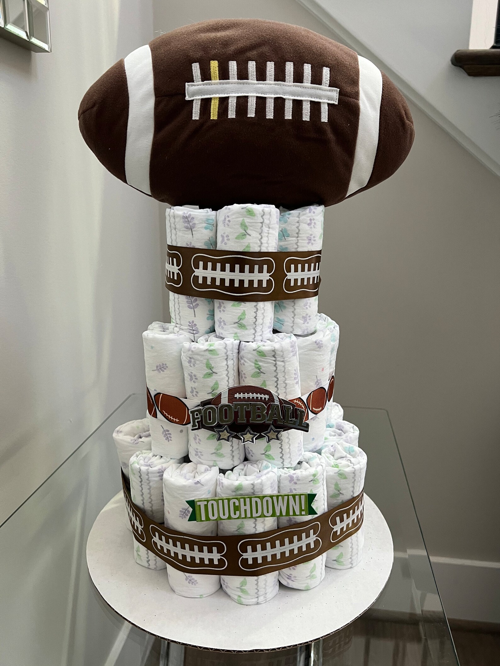 Football, Baseball, Soccer, or Basketball Diaper Cake - Etsy