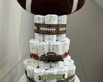Football Diaper Cake - Etsy
