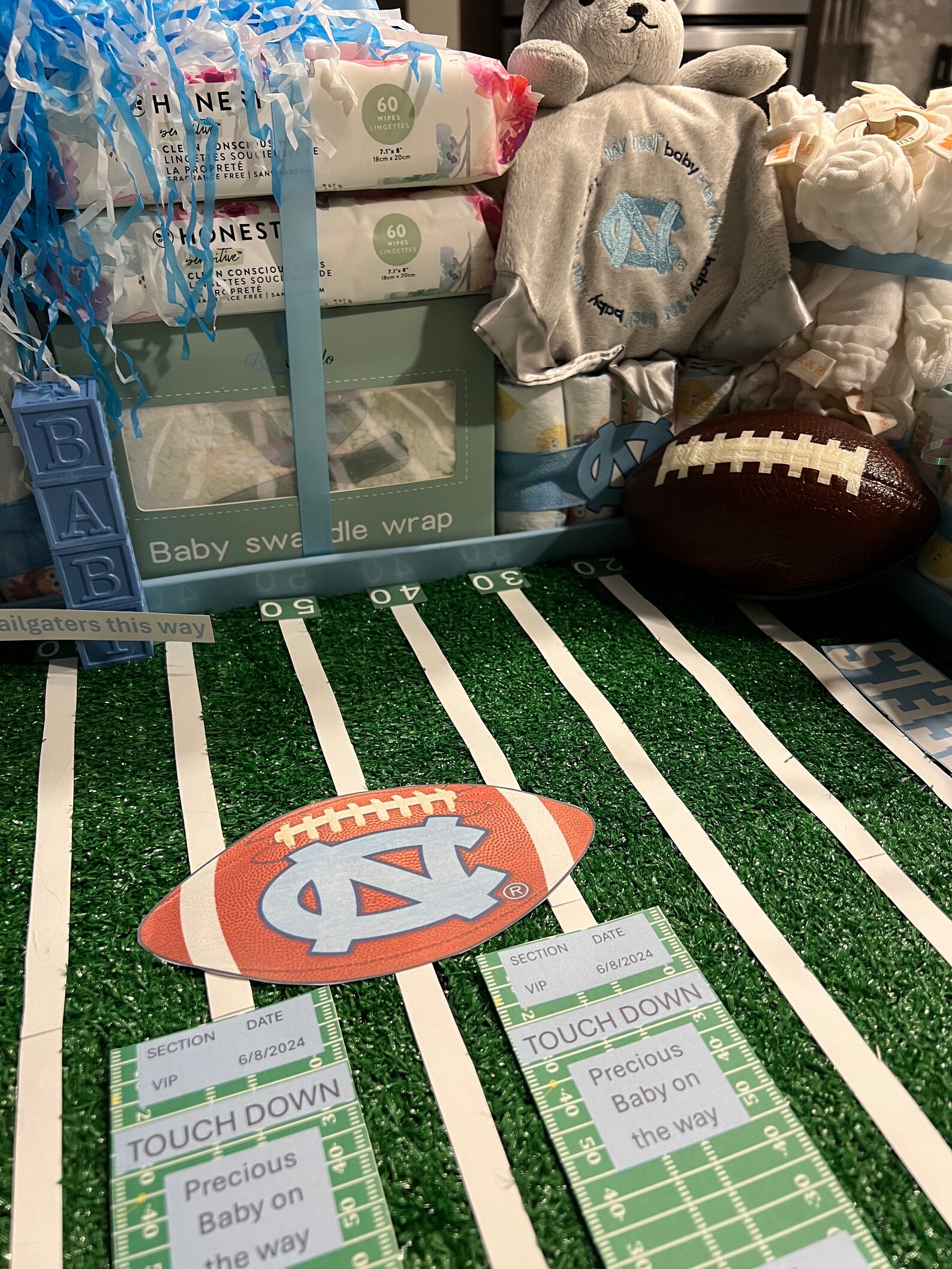 Football Field Diaper Cake (20in X 30in) LOCAL PICK UP Only - Etsy