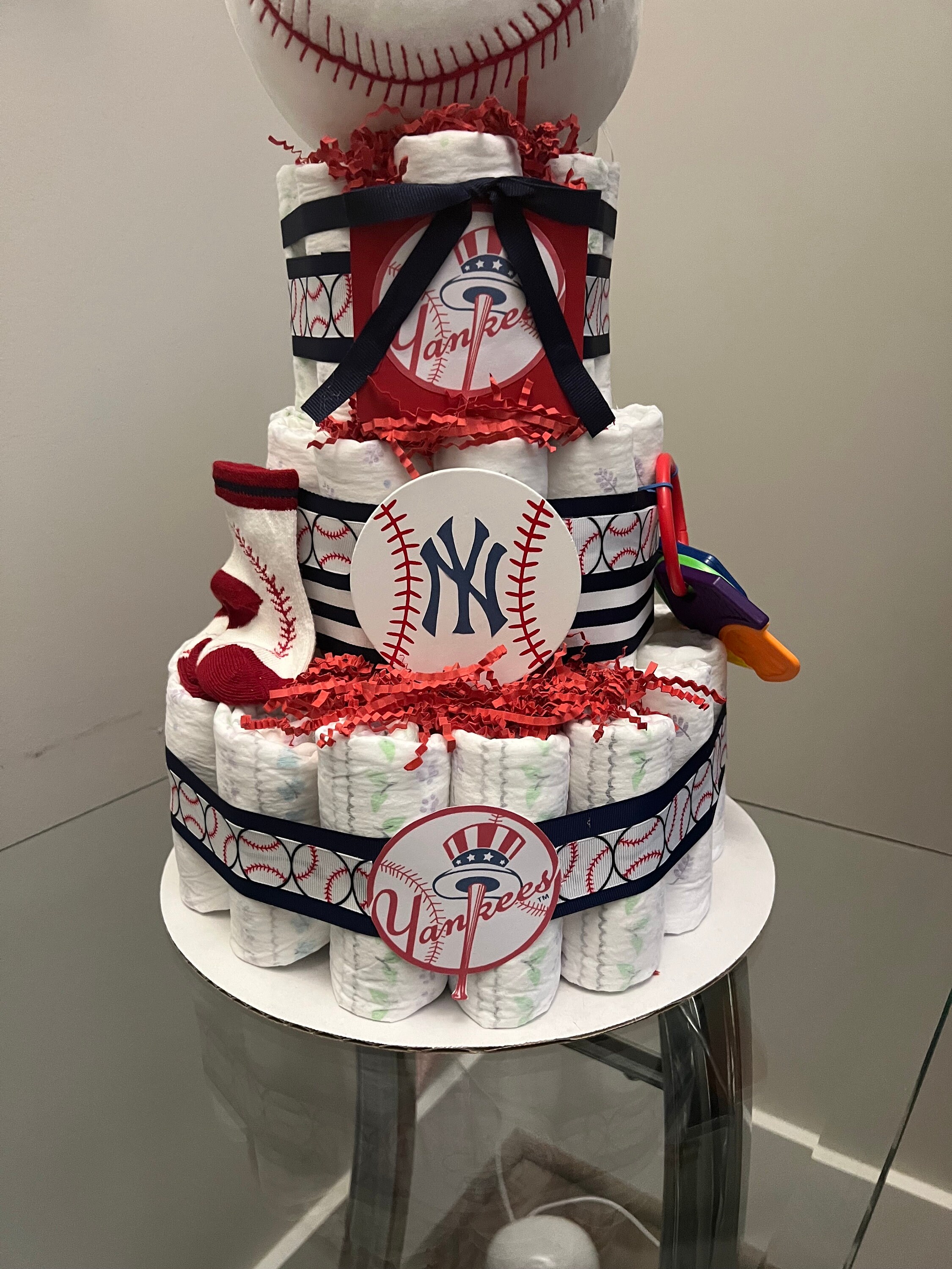 Football, Baseball, Soccer, or Basketball Diaper Cake - Etsy
