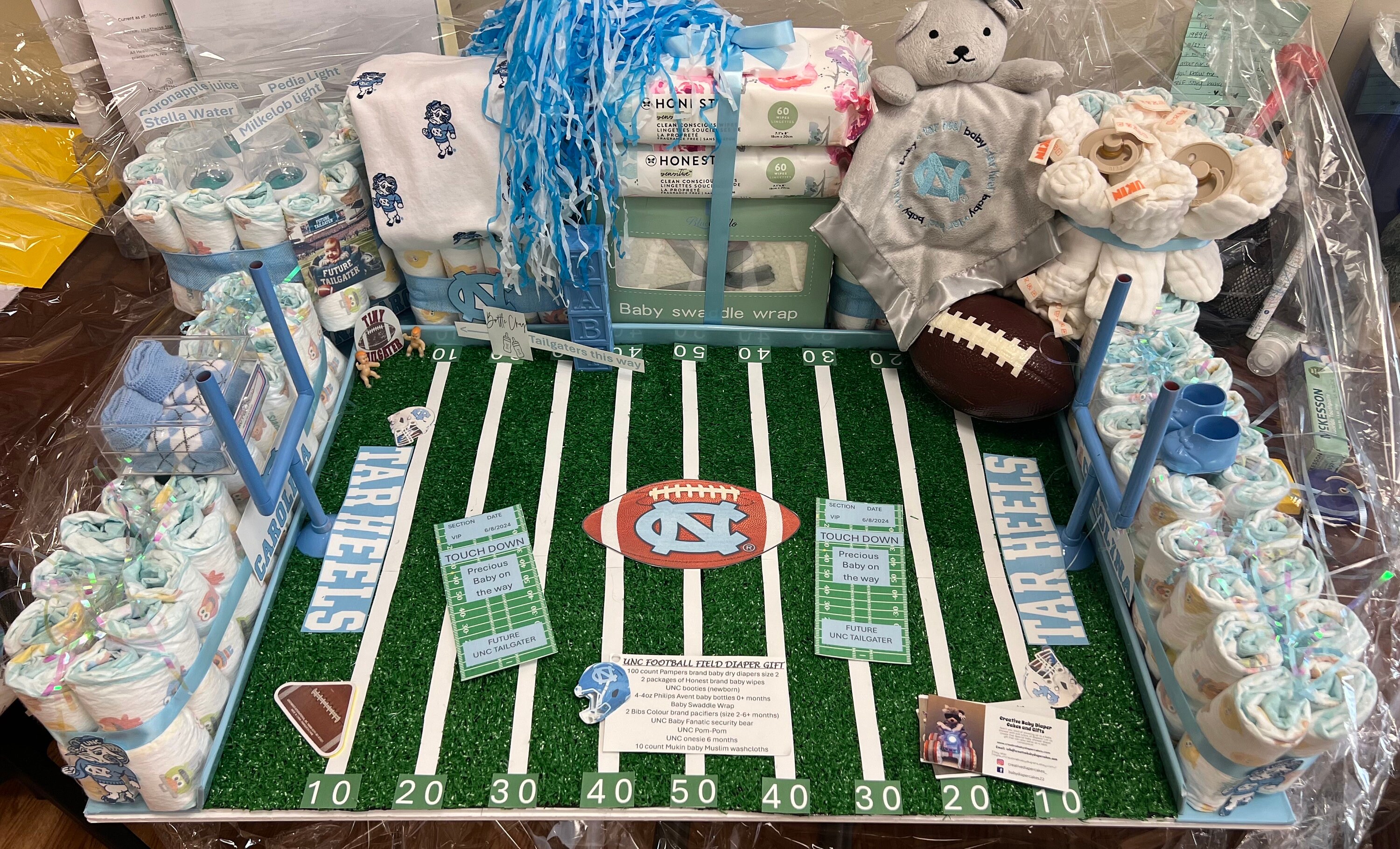 Football Field Diaper Cake (20in X 30in) LOCAL PICK UP Only - Etsy