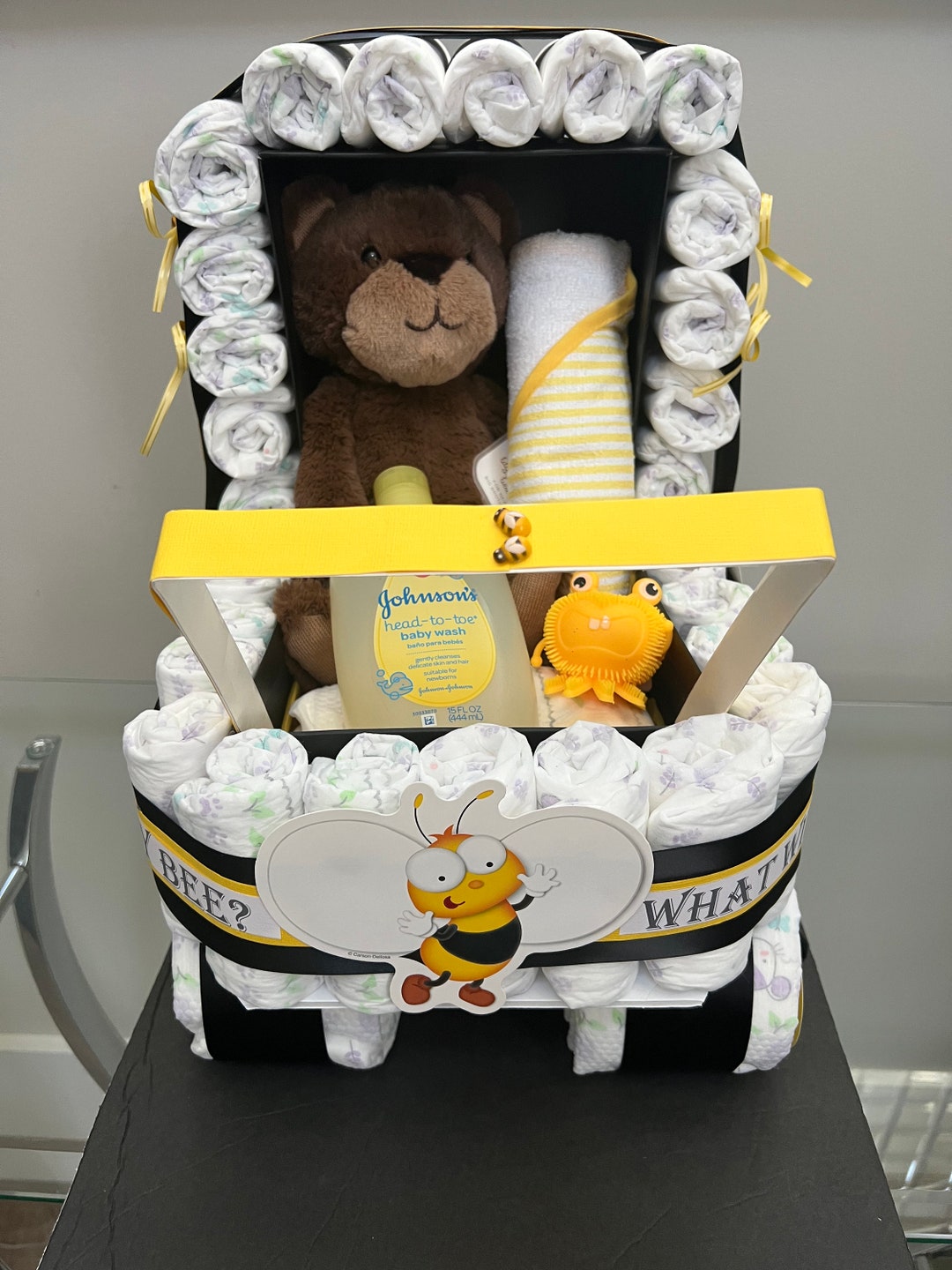 Handmade Stroller Diaper Gift- “what Will Baby Bee?’ - Etsy
