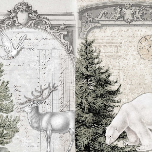Roycycled Christmas Decoupage Paper - Etsy