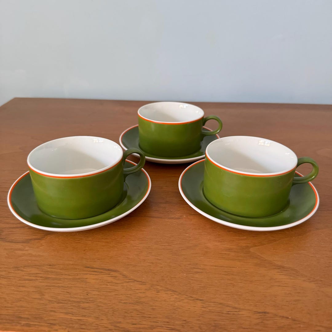 Set of 3 Mid-century Lagardo Tackett for Schmid Porcelain Coffee ...