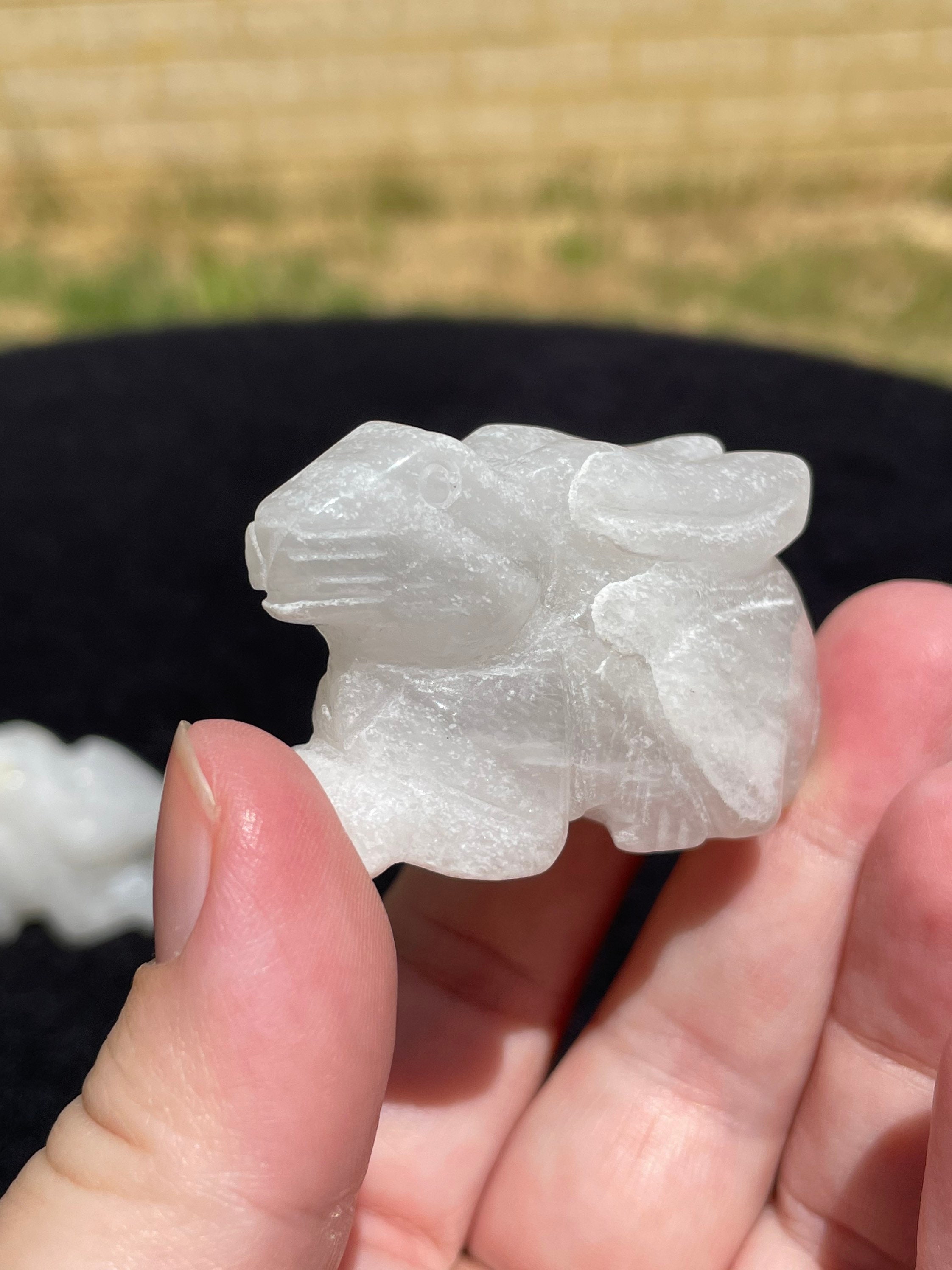 You Choose White Onyx Rabbit / Crystal Animal Carving / Bunny | Etsy