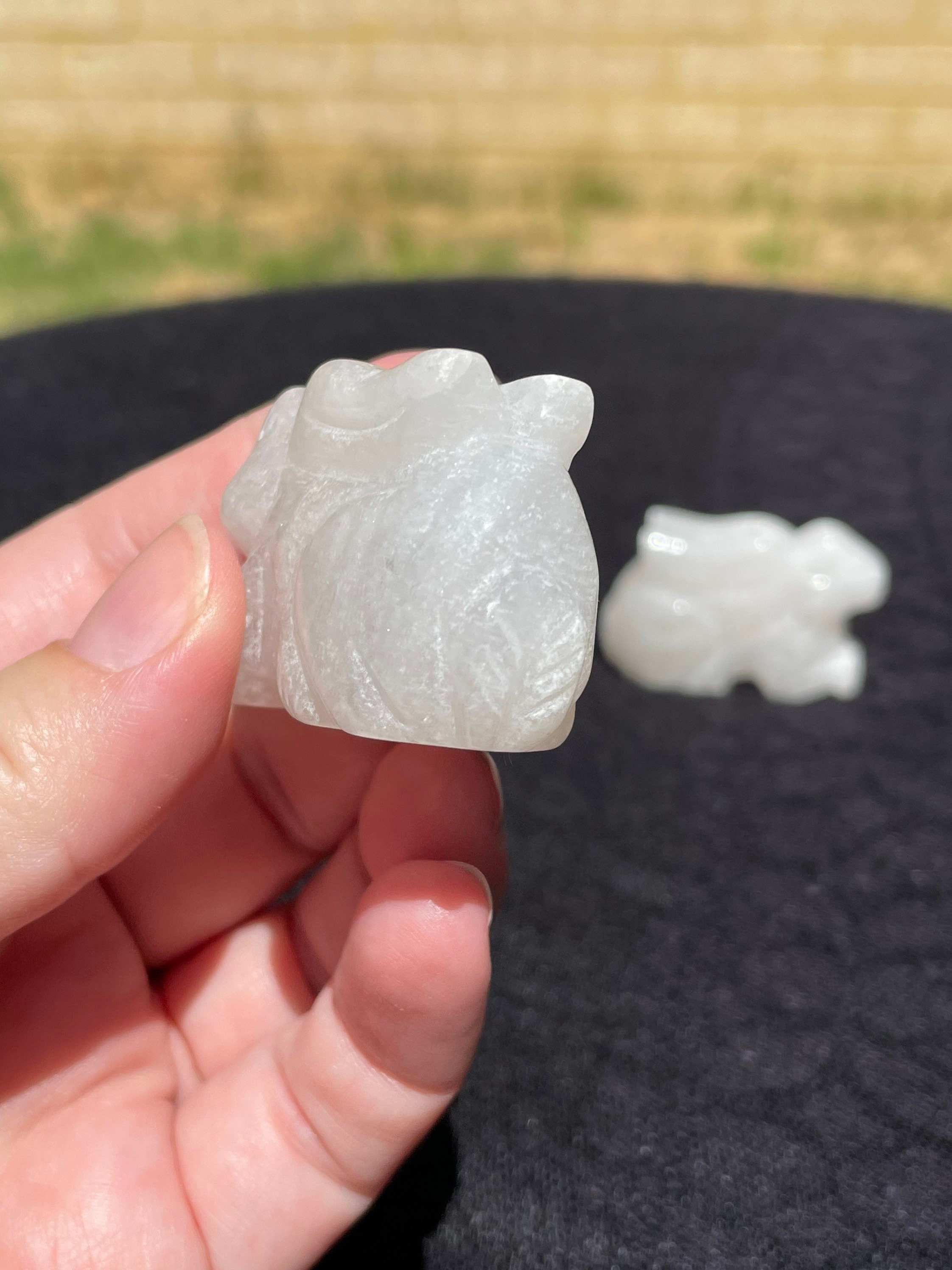 You Choose White Onyx Rabbit / Crystal Animal Carving / Bunny | Etsy