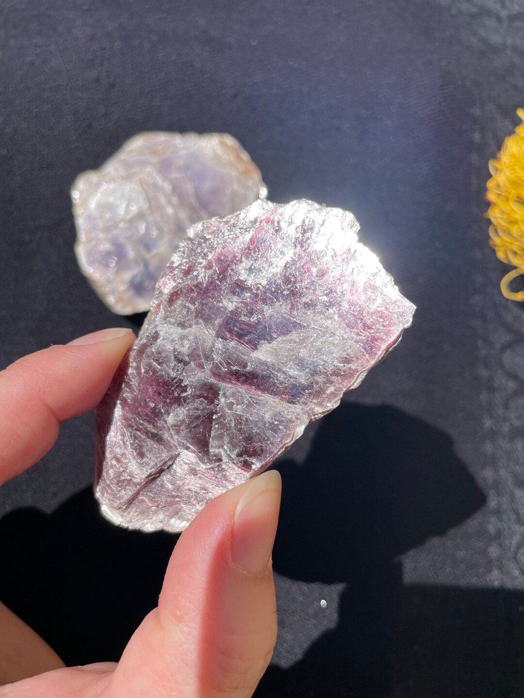 Lepidolite Crystal Super Flashy Slab / Gemstone / Purple Mica Stone ...
