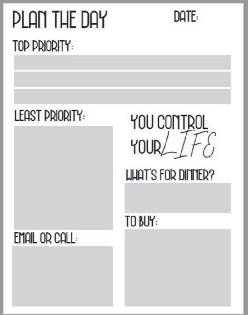 Plan the Day - Etsy