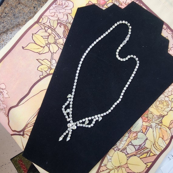 Vintage KRAMER statement rhinestone crystal necklace - Gem