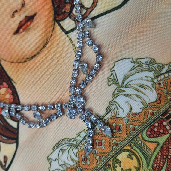 Vintage KRAMER statement rhinestone crystal necklace - Gem