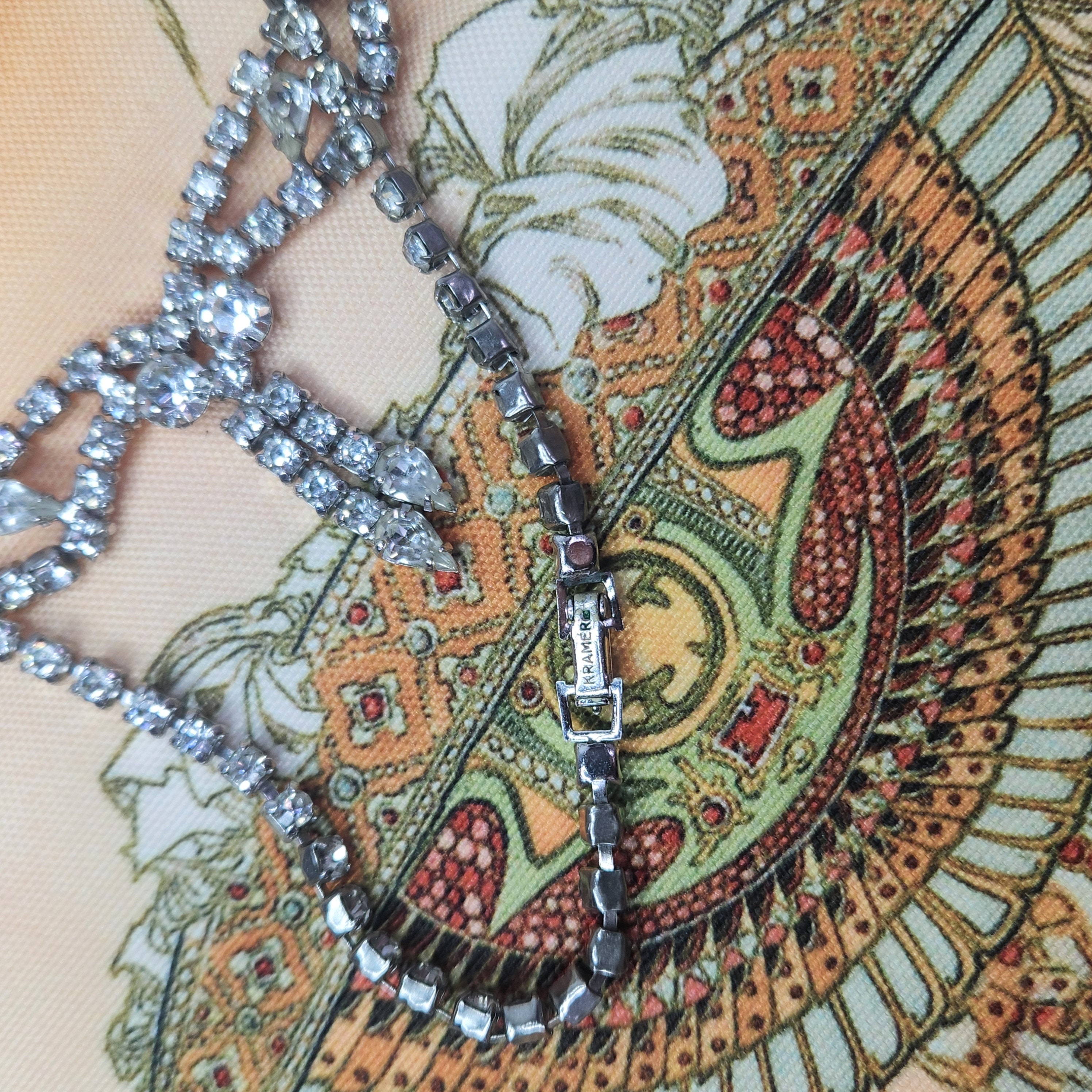 Vintage KRAMER Statement Rhinestone Crystal Necklace - Etsy