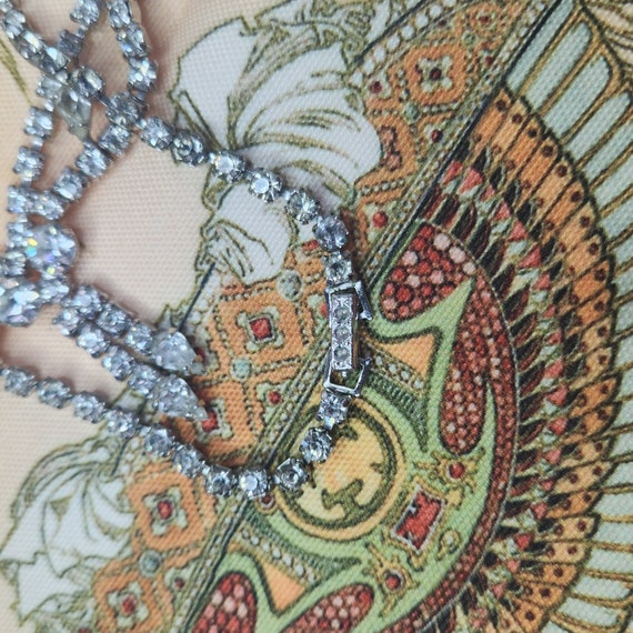 Vintage KRAMER statement rhinestone crystal necklace - Gem