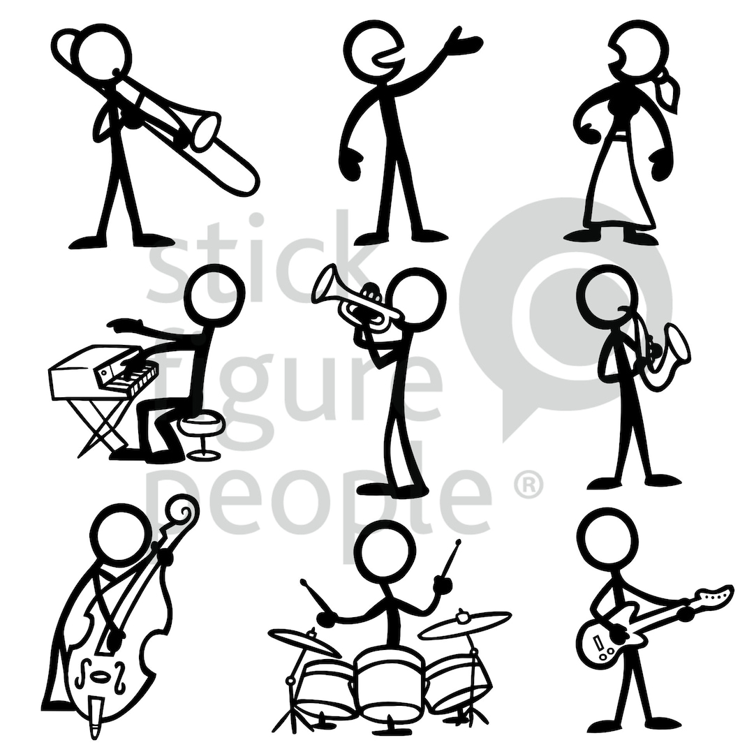 Jazz Stick Figure People, Stickfigures, Stick Man, Stick Figure, Stick ...