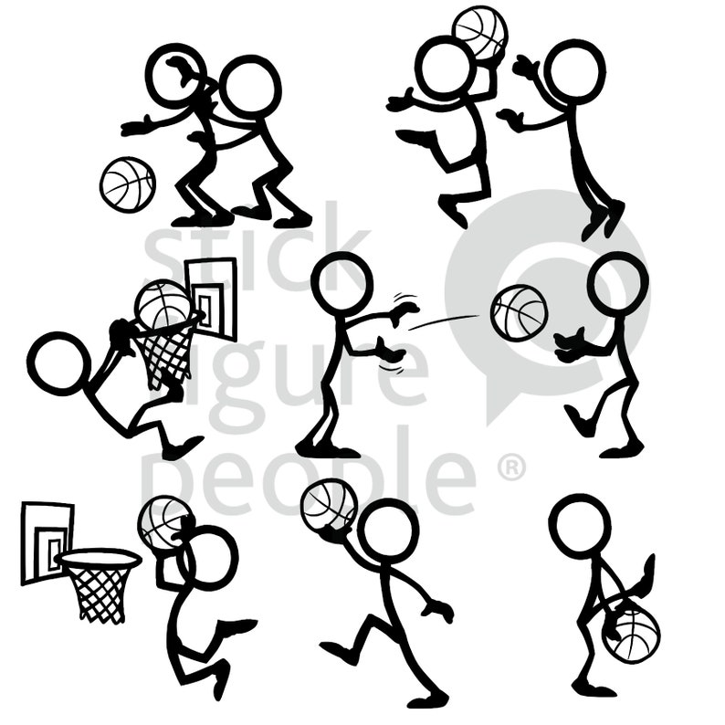 Basketball Stick Figure People, Stickfigure, Stick Man, Stick Figure ...