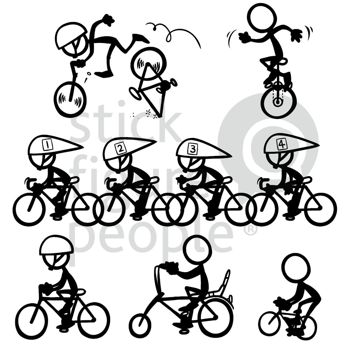 Bike Riding Stick Figure People, Stickfigure, Stick Man, Stick Figure ...