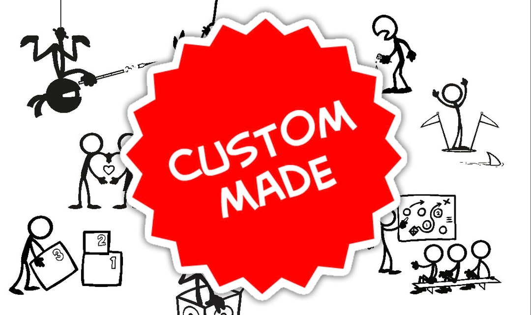 1 X Custom Made Stick Figure People, Stick Man, Stick Figure, Stick ...