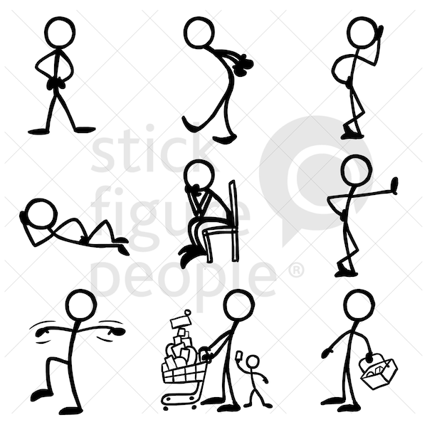 Stick People - Etsy