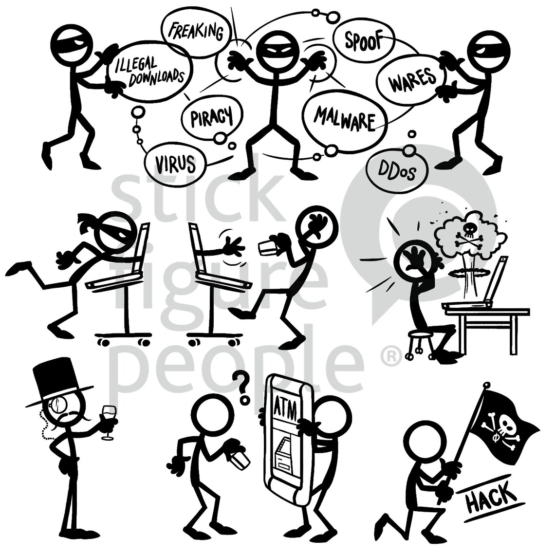 Hacking Stick Figure People, Stickfigure, Stick Man, Stick Figure ...