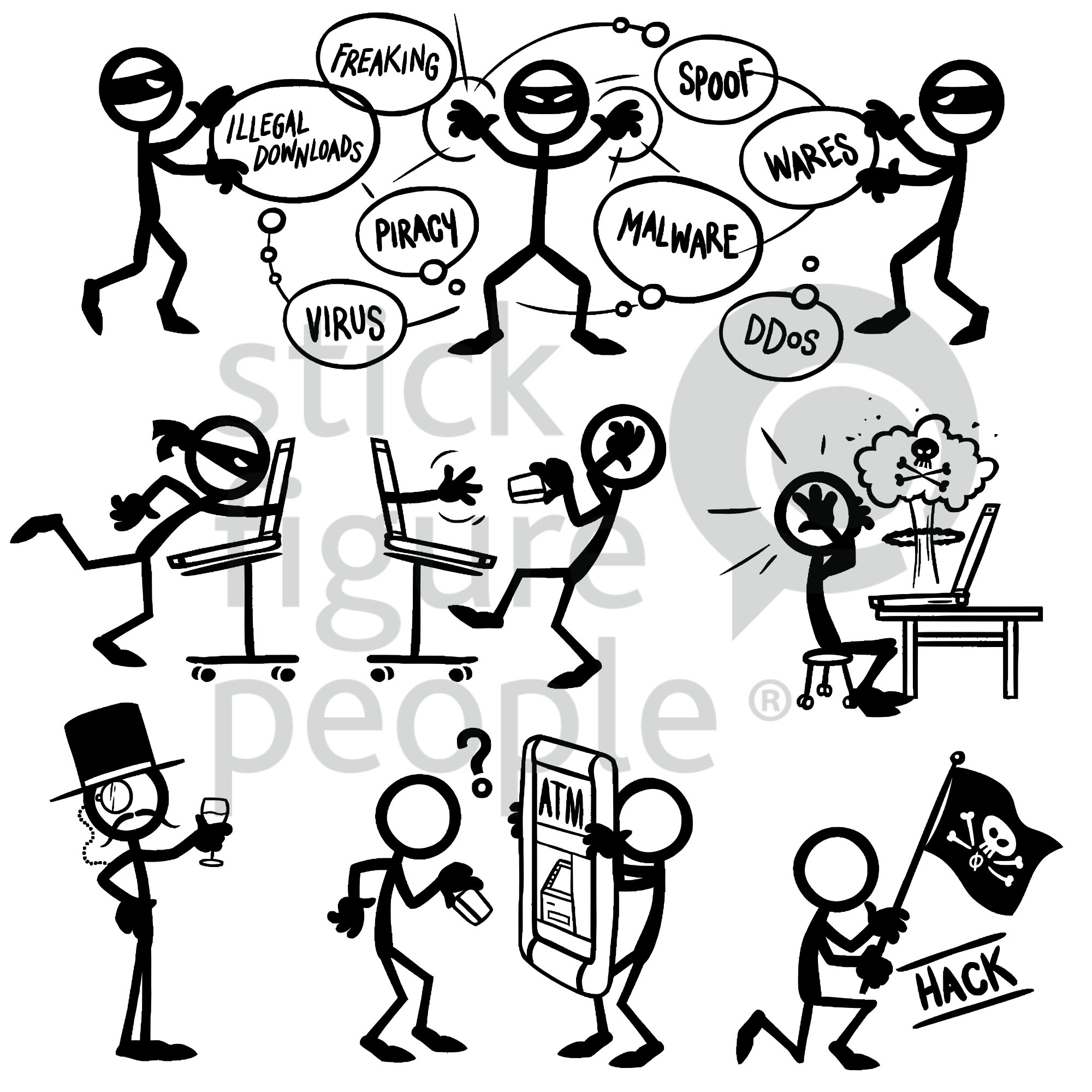 Hacking Stick Figure People, Stickfigure, Stick Man, Stick Figure ...