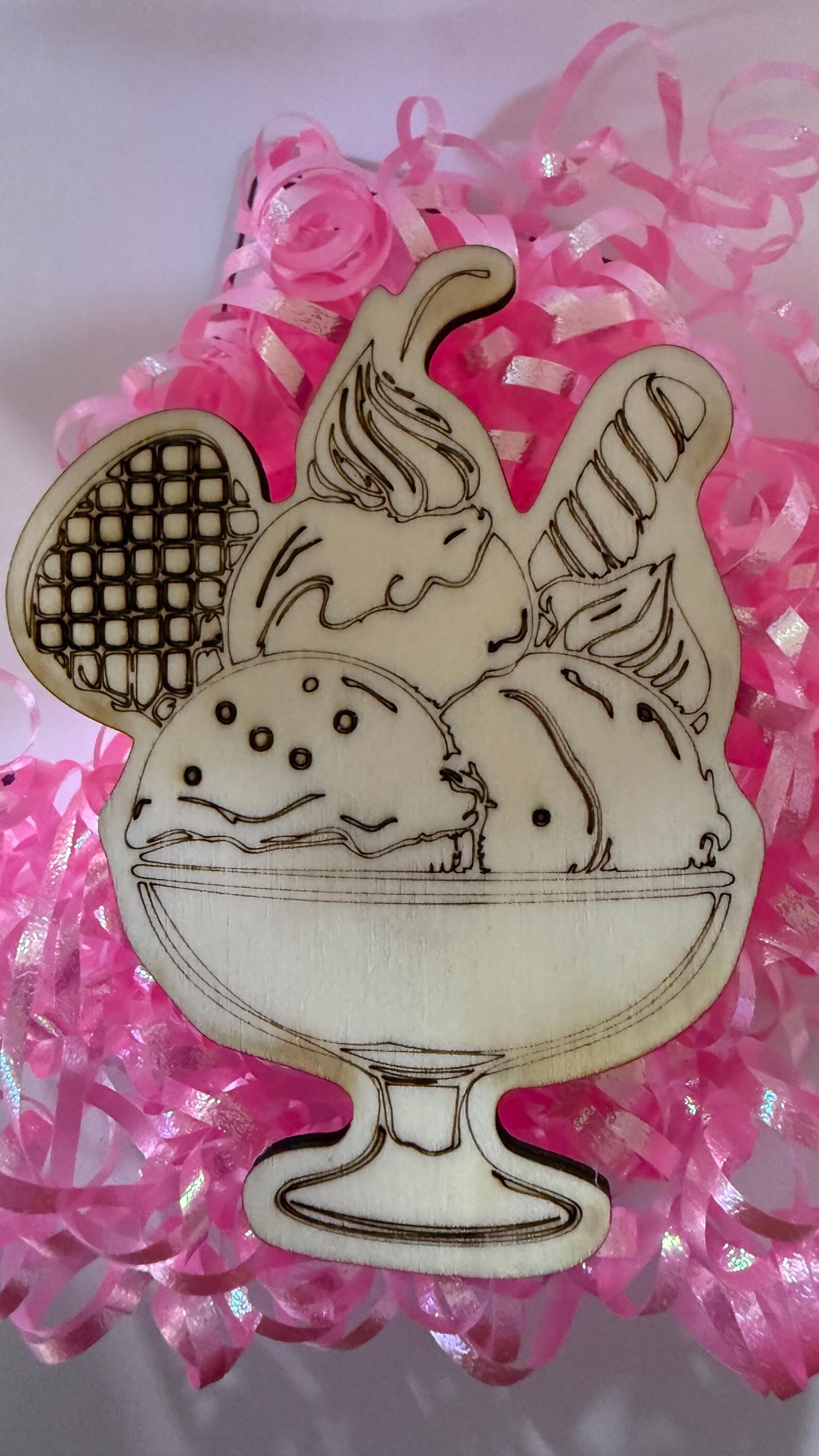 Custom Name Sign & Ice Cream Party Craft Kit – DIY Wooden Craft - Etsy