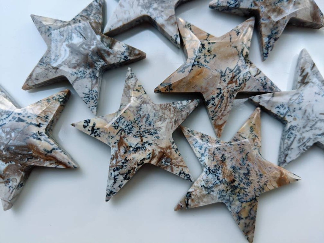 Polished Dendritic Agate Star: Crystal Cabochon, Witchy Gift - Etsy