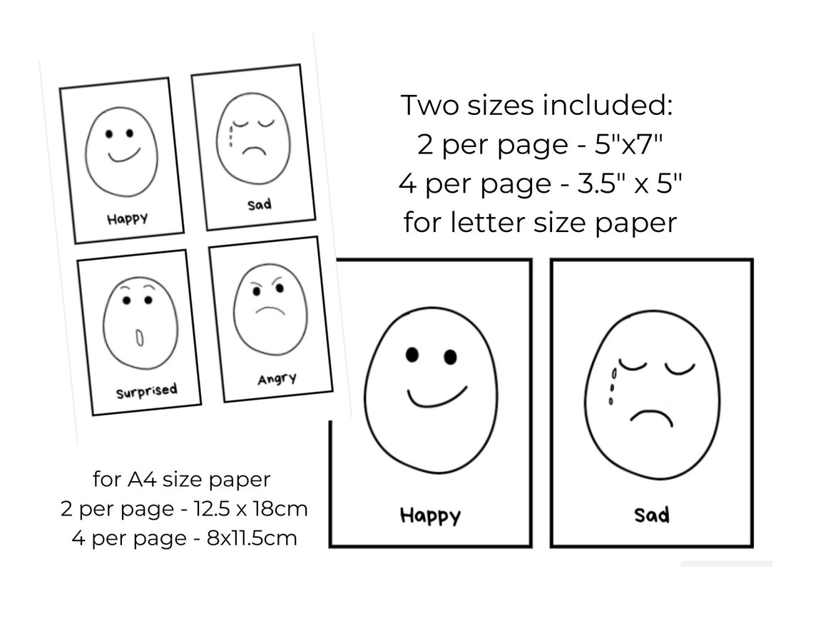 Feelings and Emotions Flashcards, Printable Flashcards, Big Feelings ...
