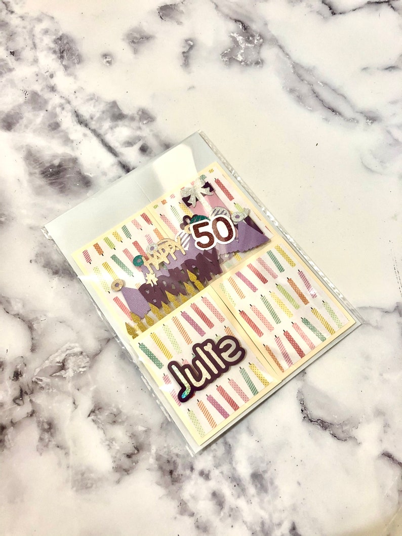 Handmade 3D Pop up Birthday Card: Custom Name & Age - Etsy