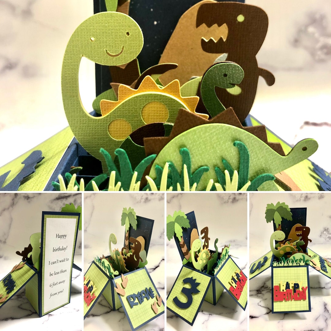 Dinosaur Birthday | Birthday Card | Children's Birthday Card | Handmade ...