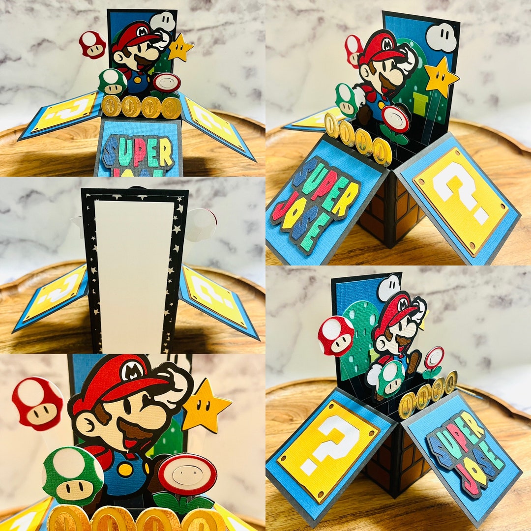 Super Mario Birthday Birthday Card Handmade Card Customized Card Pop up ...