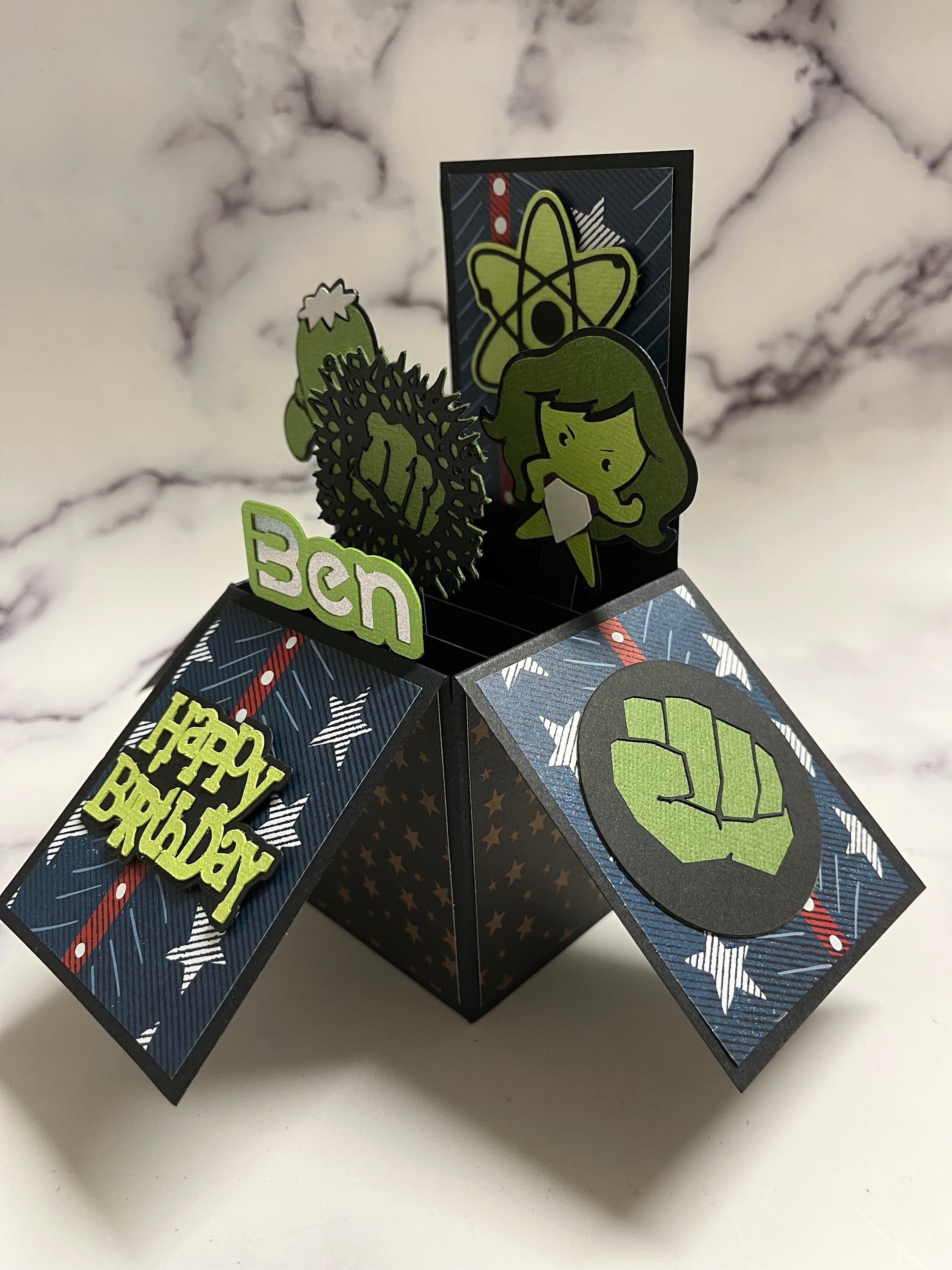 Hulk Birthday Pop up Card: Superhero Theme, Handmade - Etsy
