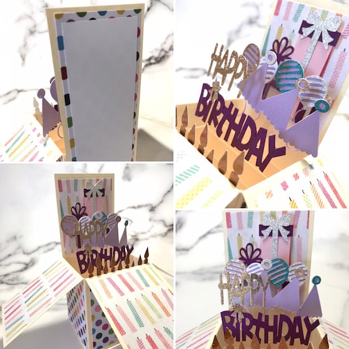 3D Birthday Card Box Card With Balloons - Etsy