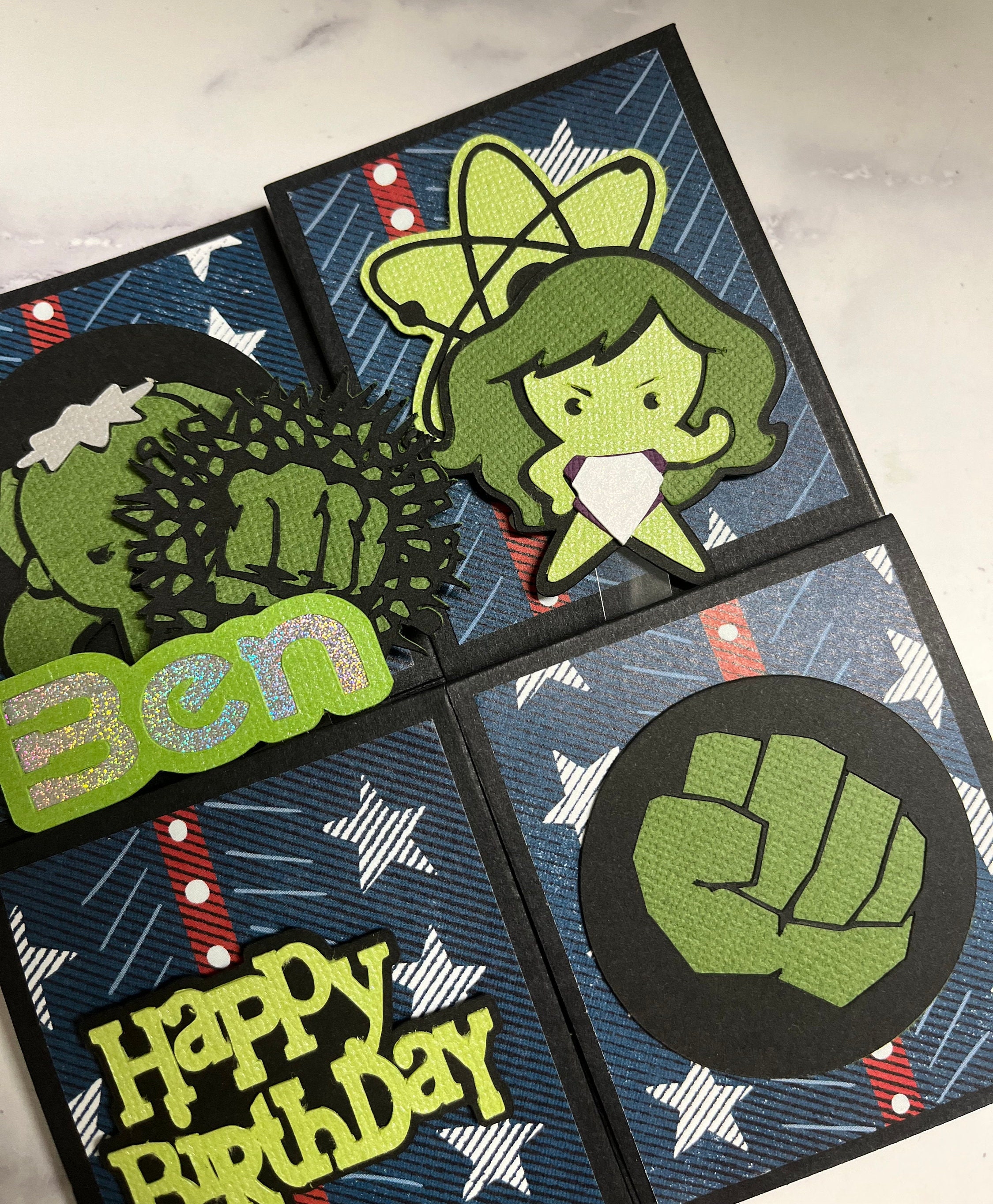 Hulk Birthday Pop up Card: Superhero Theme, Handmade - Etsy