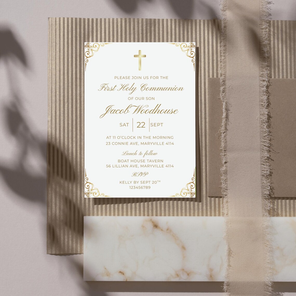 Holy Communion Invitations, First Communion Invitation Card, 1st ...