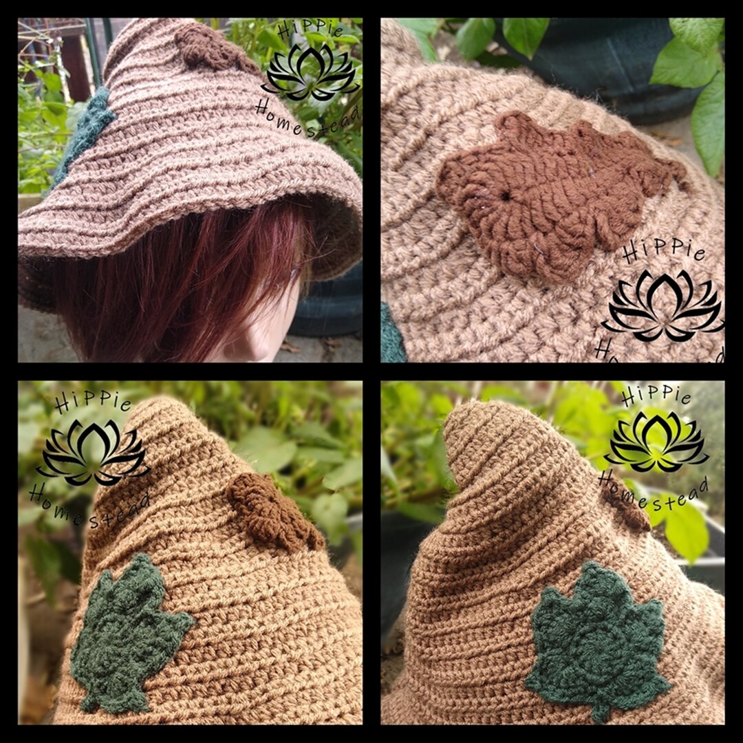 Crocheted Cottagecore Witch Hat Garden Witch Hat - Etsy