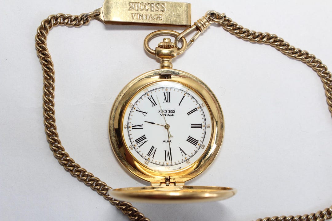 SEIKO V301-0010 SUCCESS Vintage Japan Gold Pocket Watch - Etsy
