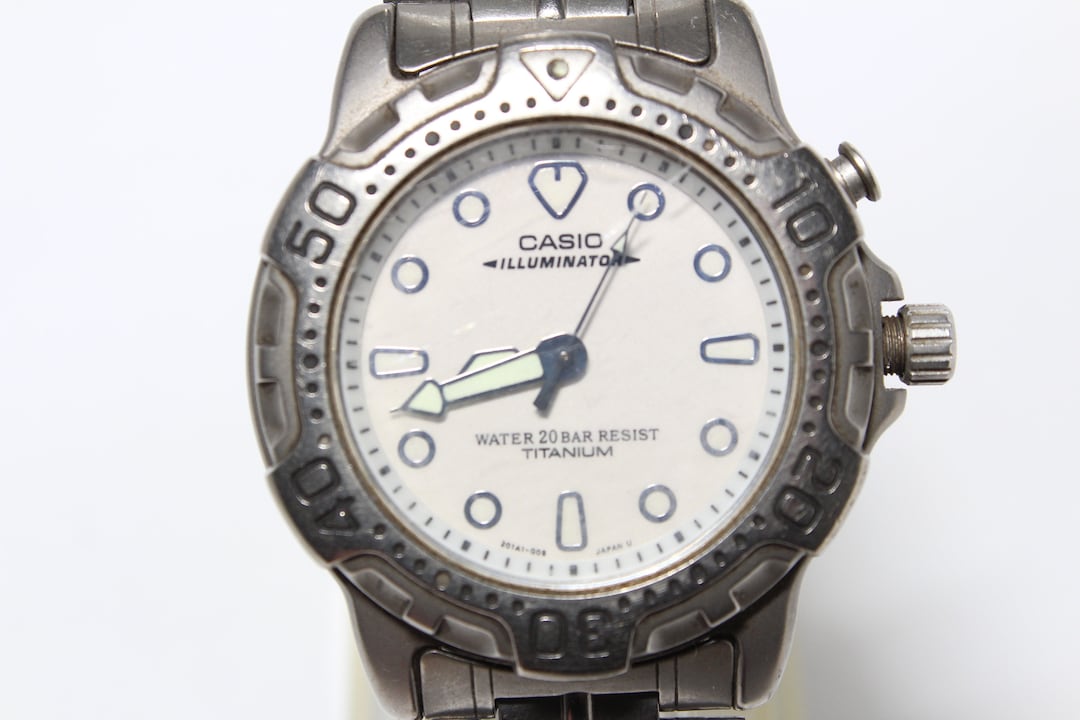 CASIO MD-808 Titanium Analog Silver Vintage Watch Billfish - Etsy