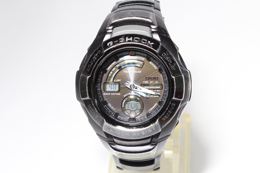 CASIO GW-1210BJ Black Force the G Analog Digital Metal Band G-shock ...