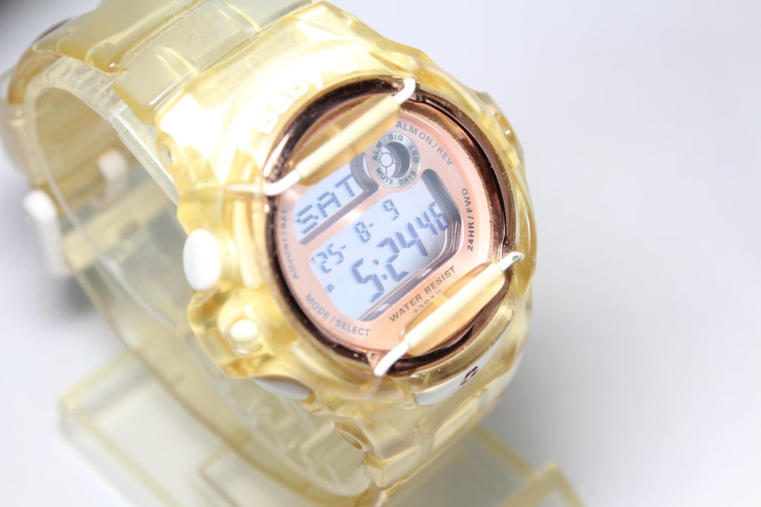 CASIO BG-169R Pink Clear Baby G Shock Resistant Watch Cat - Etsy