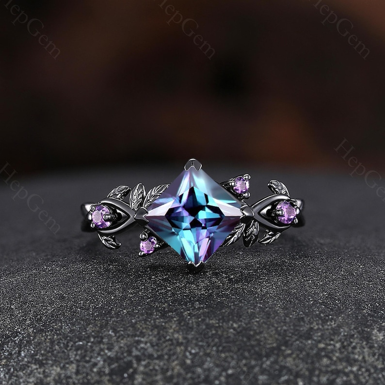 Vintage Moss Agate Engagement Ring Art Deco Leaf Bridal Promise Ring ...