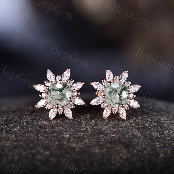 Moss Green Earrings - Etsy