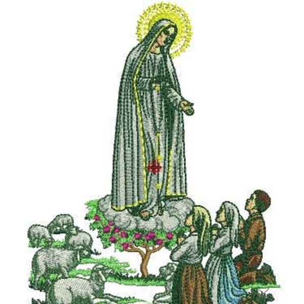 Our Lady of Fatima Drawing - Etsy