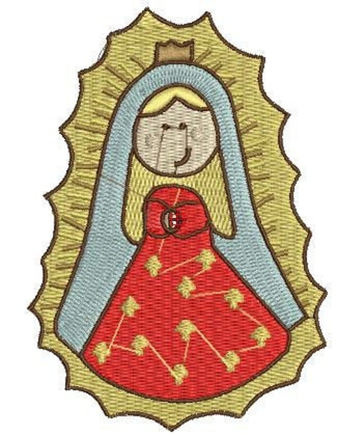 Virgin Mary Embroidery - Etsy