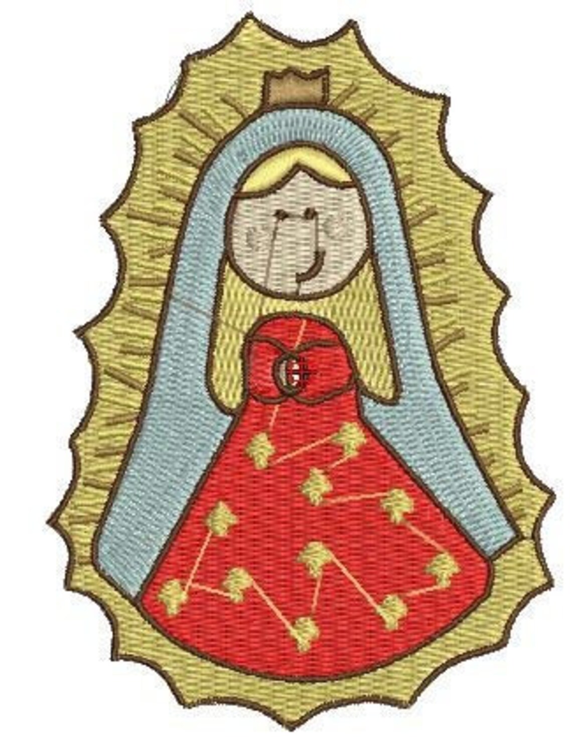 Virgin Mary Embroidery - Etsy
