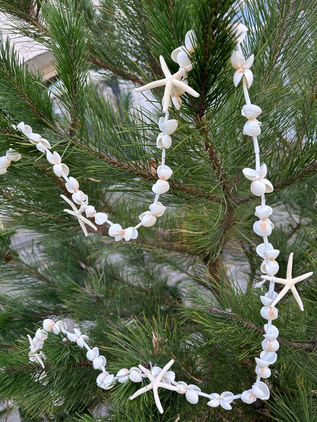 Starfish Seashell Garland: Beach Christmas Coastal Decor (5-6 Ft) - Etsy