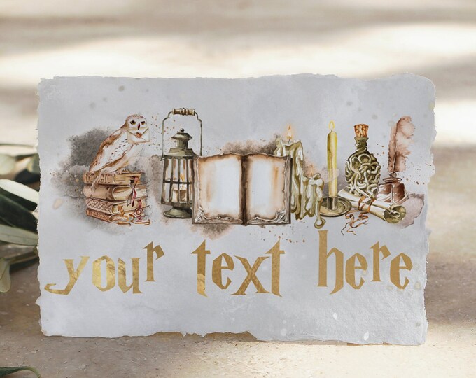 Editable Food Label Wizard Birthday Party; Magic School Birthday ...