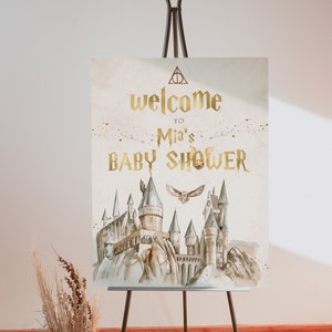 Welcome Wizard Baby Shower Banner; Magic School Baby Shower; Baby ...